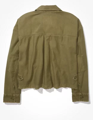 AE Cropped Military Shacket