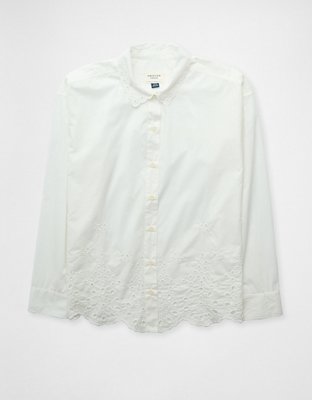 AE Camisa Perfecta con Botones | American Eagle
