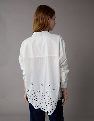 AE Camisa Perfecta con Botones | American Eagle