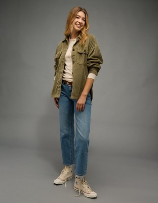 AE Oversized Corduroy Shacket | AE