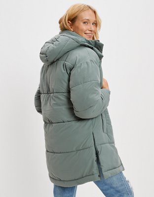 AE Elongated Hooded Puffer Jacket
