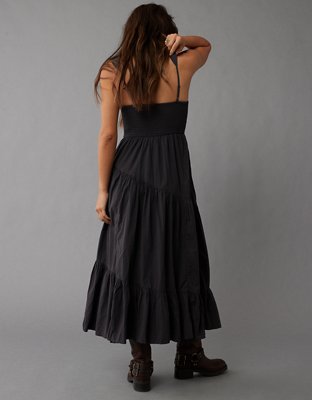 AE Asymmetrical Tiered Midi Dress