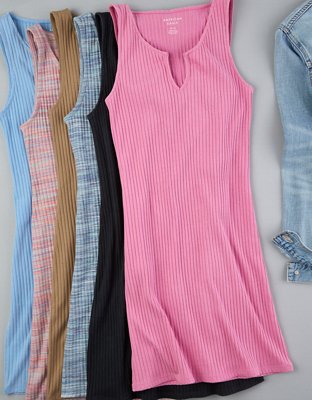 AE Notch Neck Knit Mini Dress