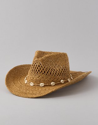 AE Crochet Straw Cowboy Hat