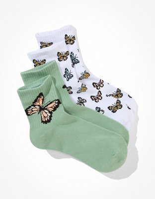 AE Butterfly Boyfriend Sock 2-Pack