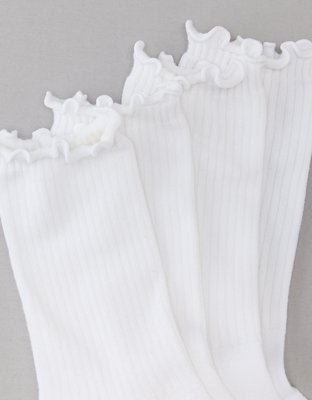 AE Ruffled Crew Socks 2-Pack