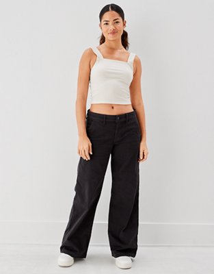 Ae Stretch Low Rise Baggy Wide Leg Pant American Eagle