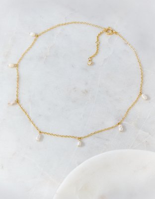 AEO Keepers Collection 14K Gold Plated Pearl Necklace Liberty Center