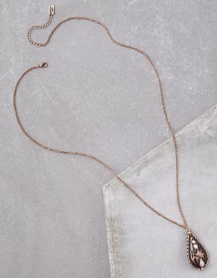 AEO Long Tear Drop Pendant Necklace