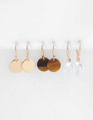AEO Disc Hoop Earrings 3-Pack