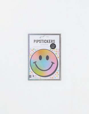 Pipsticks Fuzzy Rainbow Smiley Sticker