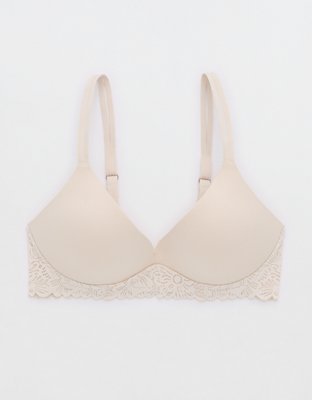 Sunnie Wireless Push Up Blossom Lace Trim Bra