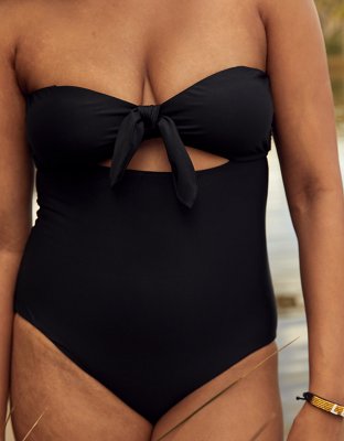 Aerie Tie Bandeau One Piece Swimsuit