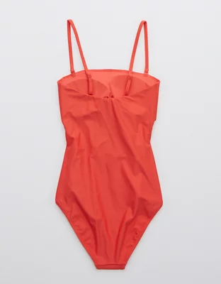 Aerie Wrap Bandeau One Piece Swimsuit