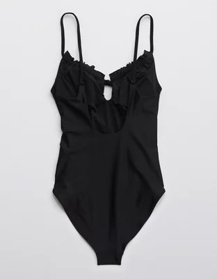 Aerie Ruffle Keyhole One Piece Swimsuit