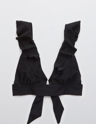 Aerie Ruffle Tie Longline Triangle Bikini Top