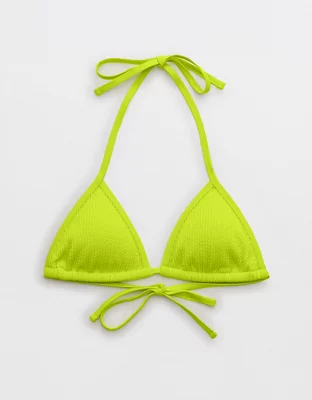 Aerie Crinkle String Triangle Bikini Top