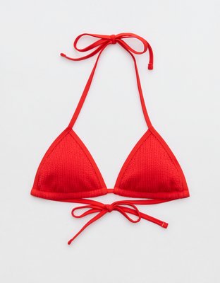 Aerie Crinkle String Triangle Bikini Top
