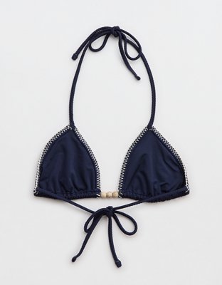 Aerie Shine Pique String Triangle Bikini Top