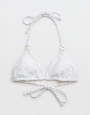 Aerie Shine Rib String Triangle Bikini Top