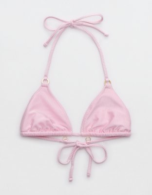 Aerie Shine Rib String Triangle Bikini Top