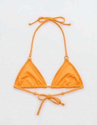 Aerie Shine Rib String Triangle Bikini Top