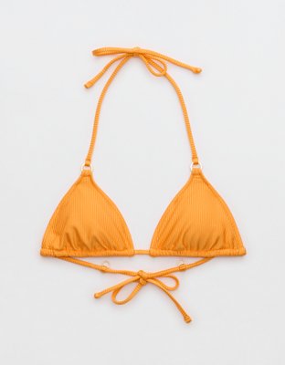 Aerie Shine Rib String Triangle Bikini Top