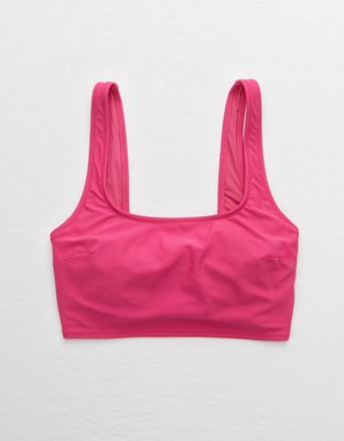 Aerie Wide Strap Longline Scoop Bikini Top