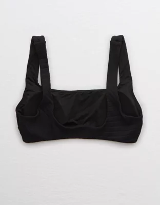 Aerie XO Ribbed Wide Strap Scoop Bikini Top