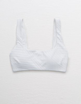Aerie XO Ribbed Wide Strap Scoop Bikini Top