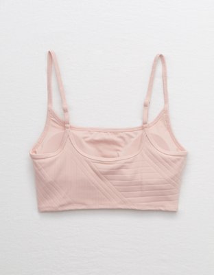 Aerie XO Ribbed Longline Scoop Bikini Top