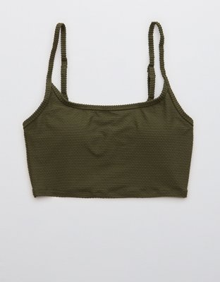 Aerie Textured Longline Scoop Bikini Top