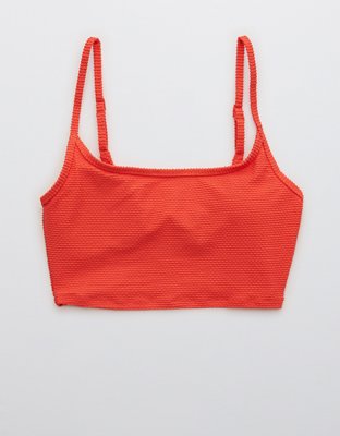 Aerie Textured Longline Scoop Bikini Top
