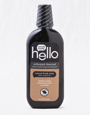 Hello Activated Charcoal Mouthwash