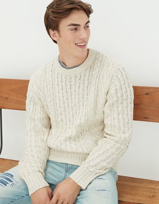 AE Super Soft Suéter jaspeado con cuello redondo | American Eagle