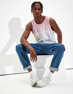 AE Super Soft Dip-Dye Graphic Tank Top | AE