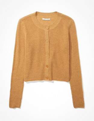 AE Cropped Button-Up Cardigan
