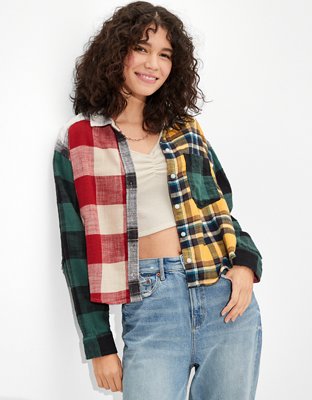 AE Cozy Cabin Cropped Flannel