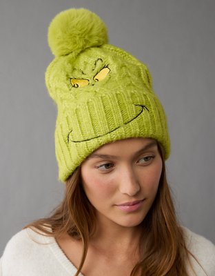 AE Gorro de Lana de Tejido Trenzado del Grinch | AE