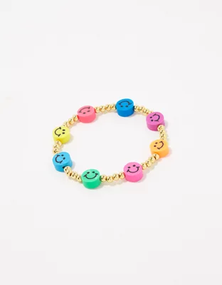 Jill & Ally Smiley Gold Ball Bracelet