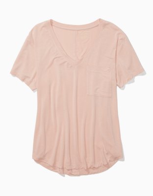 Ae Soft And Sexy V Neck Pocket Tee