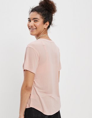 Ae Soft And Sexy V Neck Pocket Tee