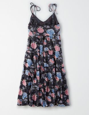 AE Studio Floral Tiered Midi Dress