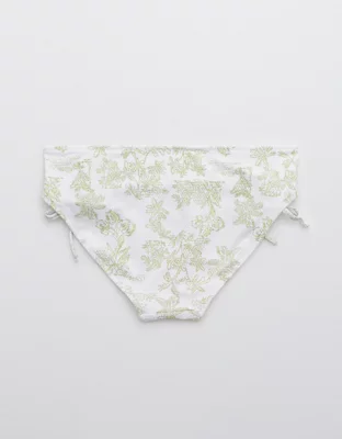 Aerie Pique Printed Lace Up Bikini Bottom