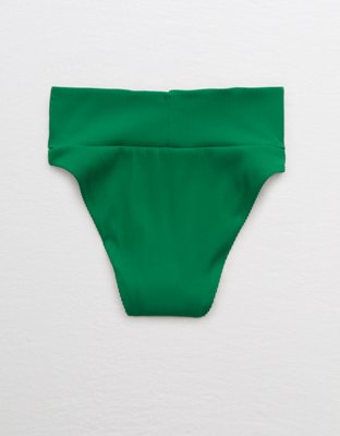 Aerie Ribbed High Cut Cheeky Bikini Bottom