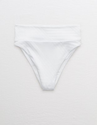 Aerie XO Ribbed High Cut Cheeky Bikini Bottom