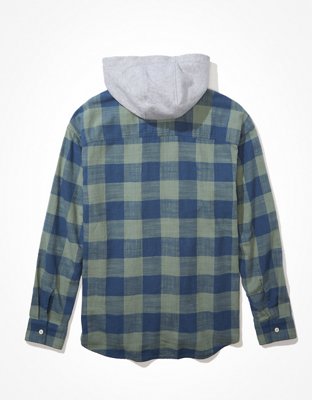 AE Super Soft Hooded Beach Flannel Shirt | AE