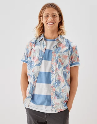 AE Tropical Button-Up Resort Shirt