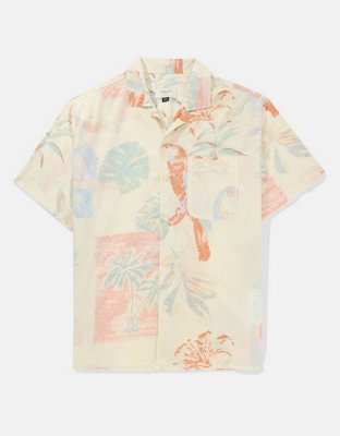 AE Poolside Tropical Button-Up Shirt