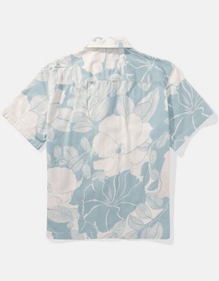 AE Floral Button-Up Poolside Shirt